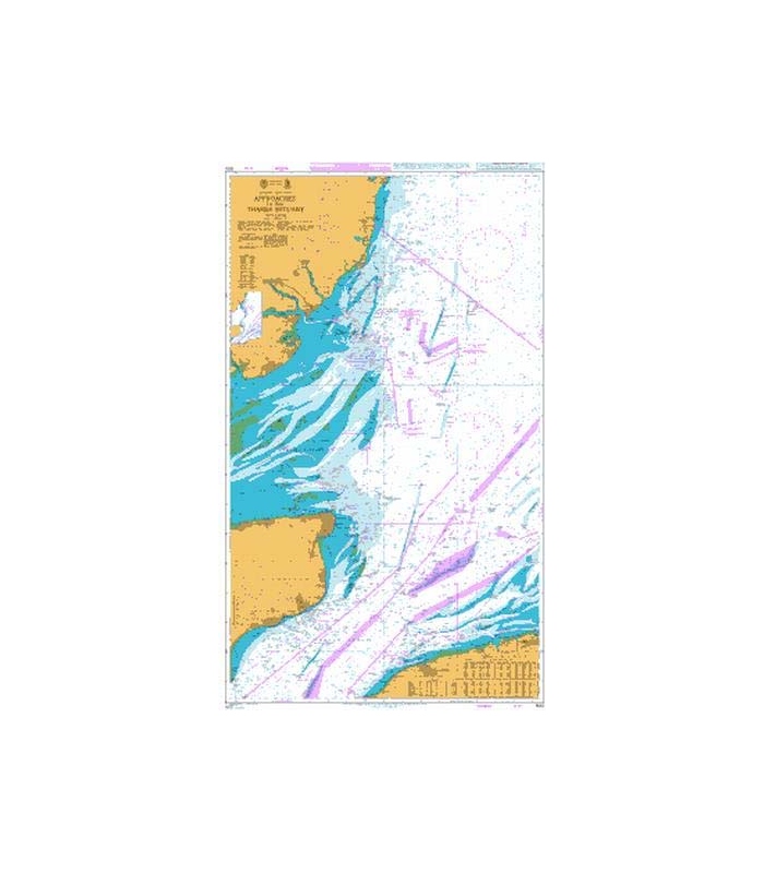 British Admiralty Nautical Chart 1610 Approaches to the Thames Estuary
