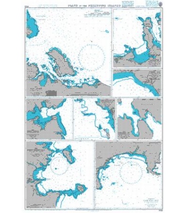British Admiralty Nautical Chart 1622 Plans in the Philippine Islands