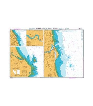British Admiralty Chart 1627 Harbours on the East Coast of England