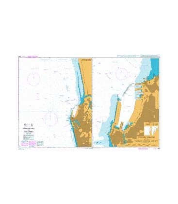 British Admiralty Nautical Chart 1655 Colombo and Approaches