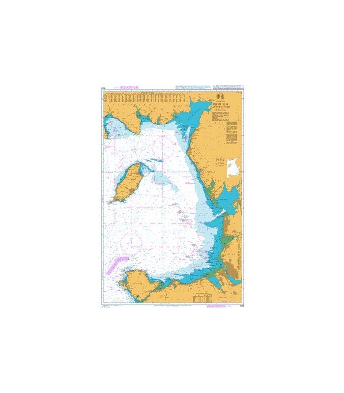 British Admiralty Nautical Chart 1826 Irish Sea Eastern Part