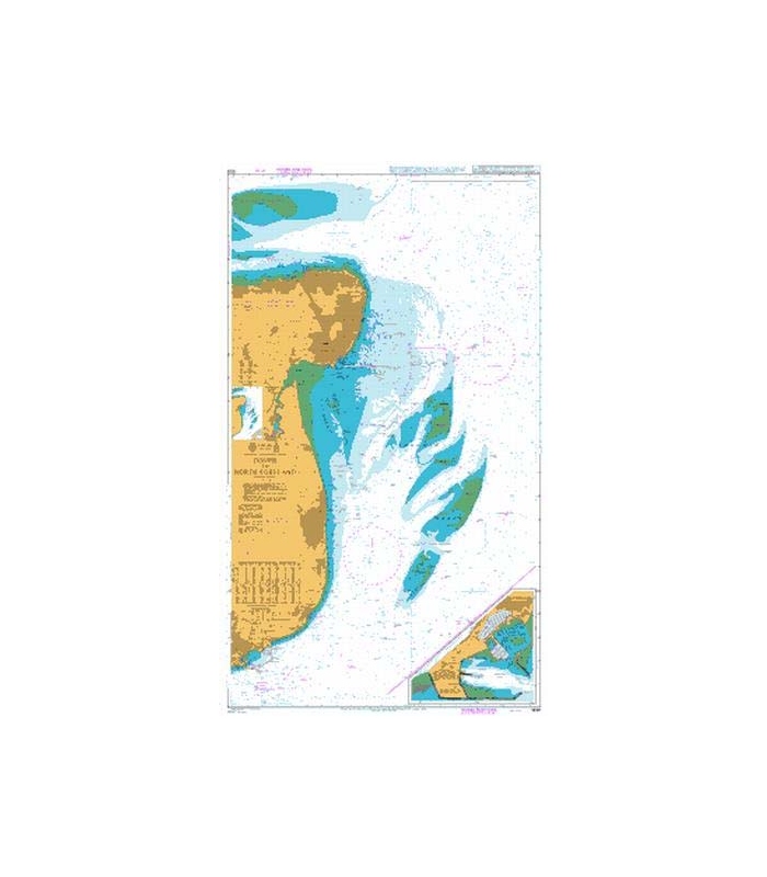 British Admiralty Nautical Chart 1828 Dover to North Foreland
