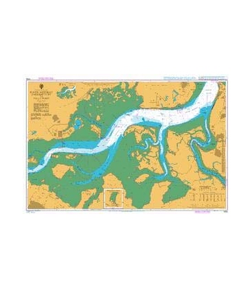 British Admiralty Nautical Chart 1834 River Medway Garrison Point to ...