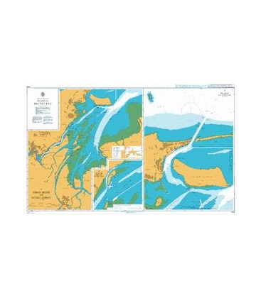 British Admiralty Nautical Chart 2134 Plans in Brunei Bay