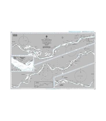 British Admiralty Nautical Chart 2229 Rio Amazonas - Almeirim to Manaus