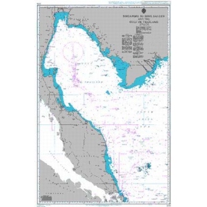 British Admiralty Nautical Chart 2414 Singapore to Song Sai Gon and the ...