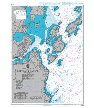 British Admiralty Nautical Chart 2488 Portland Harbor