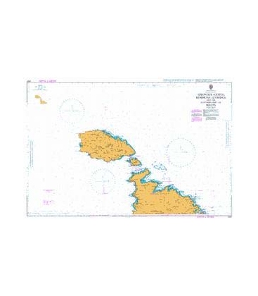 British Admiralty Nautical Chart 2537 Ghawdex (Gozo), Kemmuna (Comino ...