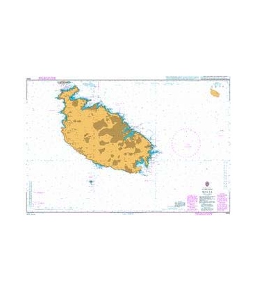 British Admiralty Nautical Chart 2538 Malta