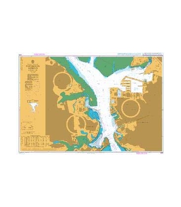 British Admiralty Nautical Chart 2629 Portsmouth Harbour Southern Part