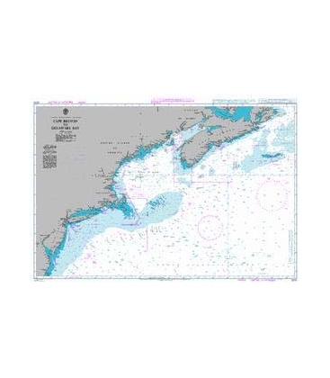 British Admiralty Nautical Chart 2670 Cape Breton to Delaware Bay