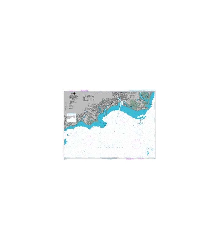British Admiralty Nautical Chart 2726 Bridgeport and Approaches