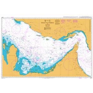 British Admiralty Nautical Chart 2837 Strait of Hormuz to Qatar
