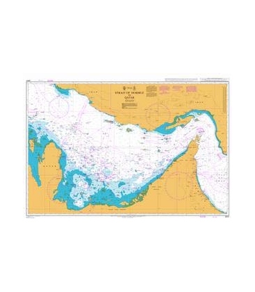 British Admiralty Nautical Chart 2837 Strait of Hormuz to Qatar