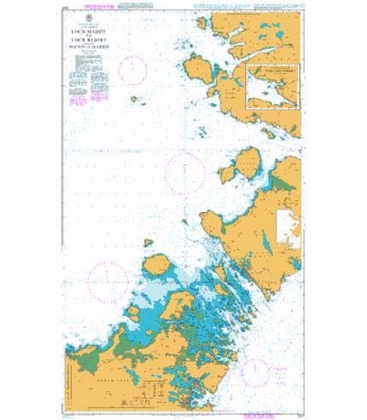 British Admiralty Nautical Chart 2841 Loch Maddy to Loch Resort