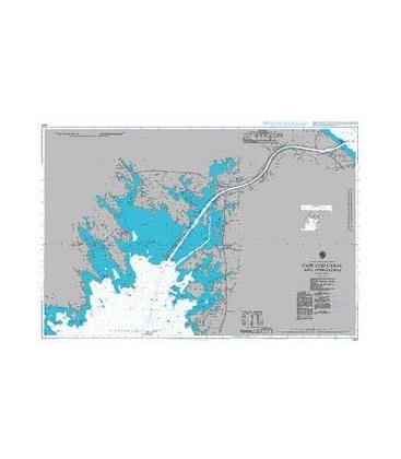 British Admiralty Nautical Chart 2891 Cape Cod Canal and Approaches