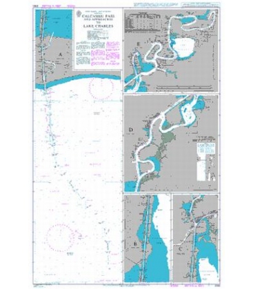 BA Nautical Chart 3190 Calcasieu Pass and Approaches to Lake Charles