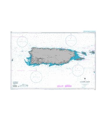 British Admiralty Nautical Chart 3408 Puerto Rico