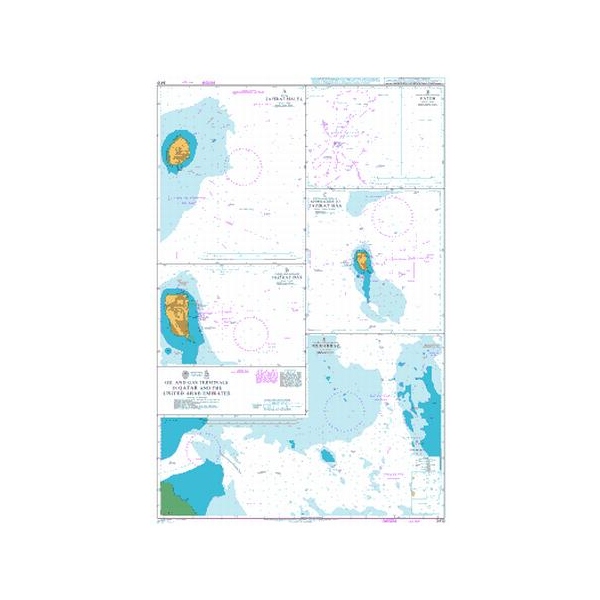 British Admiralty Nautical Chart 3413 Oil and Gas Terminals in Qatar ...