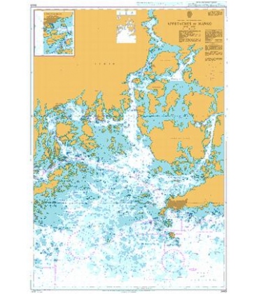 British Admiralty Nautical Chart 3443 Approaches to Hanko