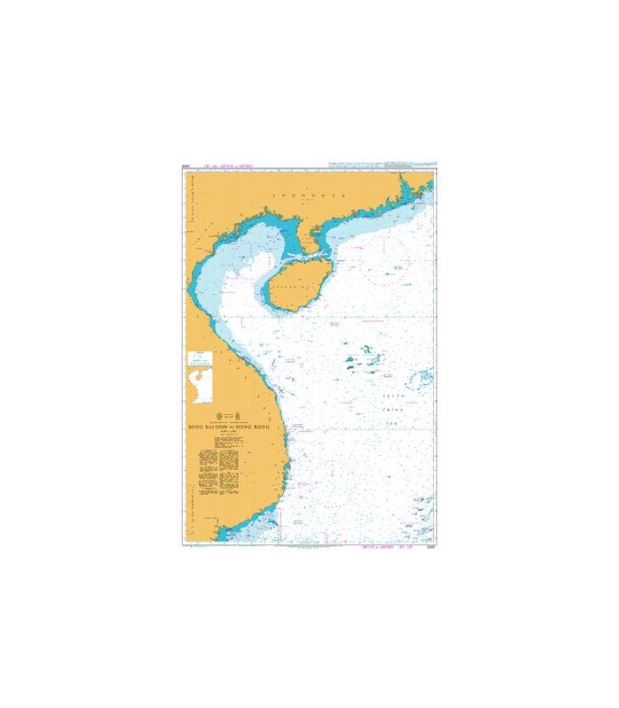 British Admiralty Nautical Chart 3488 Song Sai Gon to Hong Kong