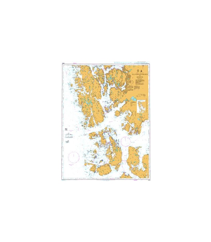 British Admiralty Nautical Chart 3553 Selbjornsfjorden to Bergen