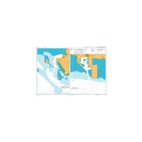 British Admiralty Nautical Chart 3724 Sattahip Commercial Port and Map ...