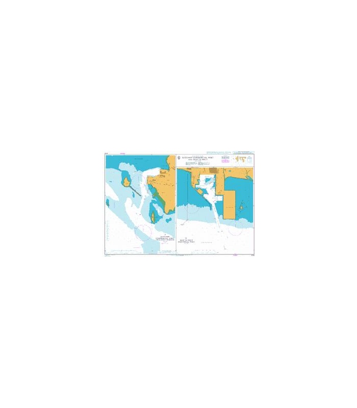 British Admiralty Nautical Chart 3724 Sattahip Commercial Port and Map ...