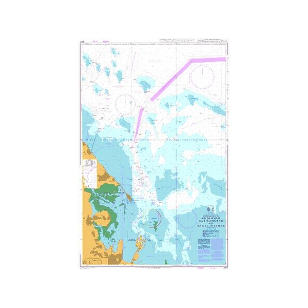 British Admiralty Nautical Chart 3777 Approaches to Ad Dammam, Ra's ...
