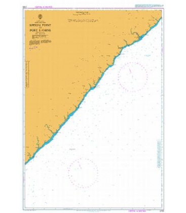 British Admiralty Nautical Chart 3793 Shixini Point to Port S. Johns