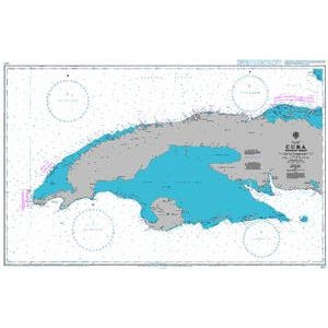 British Admiralty Nautical Chart 3867 Cuba Western Sheet