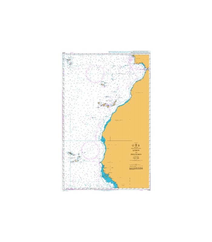 British Admiralty Nautical Chart 4104 Lisboa (Lisbon) to Freetown