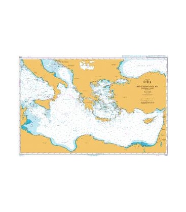 British Admiralty Nautical Chart 4302 Mediterranean Sea Eastern Part