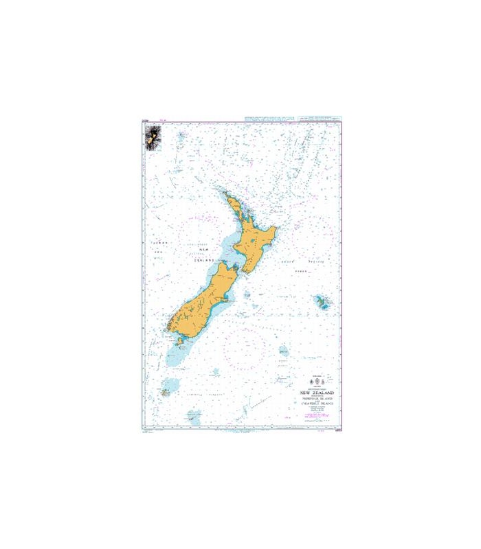 BA Chart 4600 New Zealand including Norfolk Island and Campbell Island