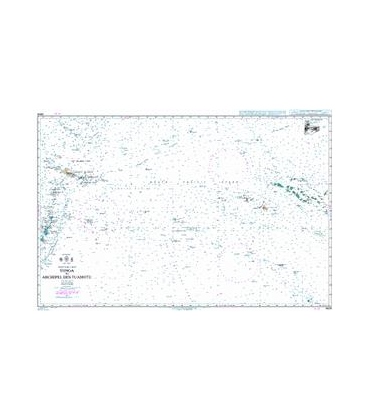 British Admiralty Nautical Chart 4606 Tonga to Archipel des Tuamotu