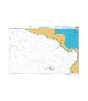 British Admiralty Nautical Chart 4811 Mexico to Ecuador